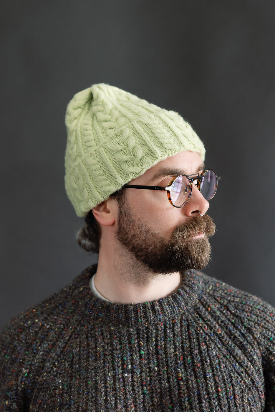 Cable Festival Hat - Soft Green | Dant