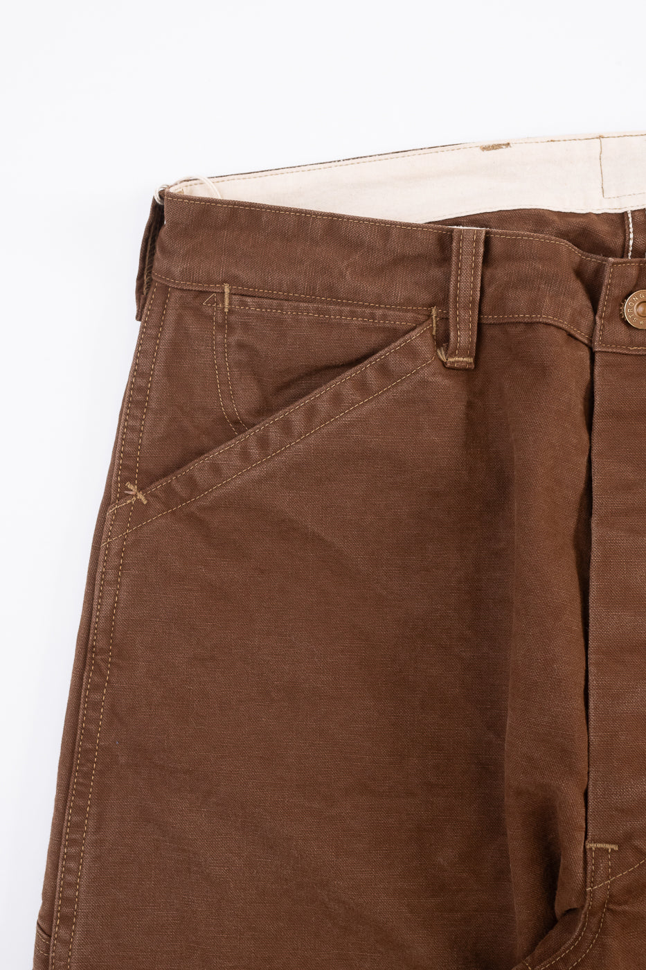 Lot JG-12 - Late 30s Ironworkers Trousers Duck - Brown | Dant