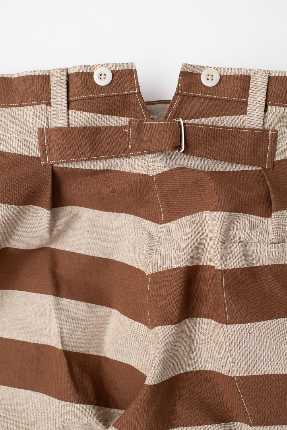 Lot 1230 - Striped Prisoner Pants - Brown | Dant
