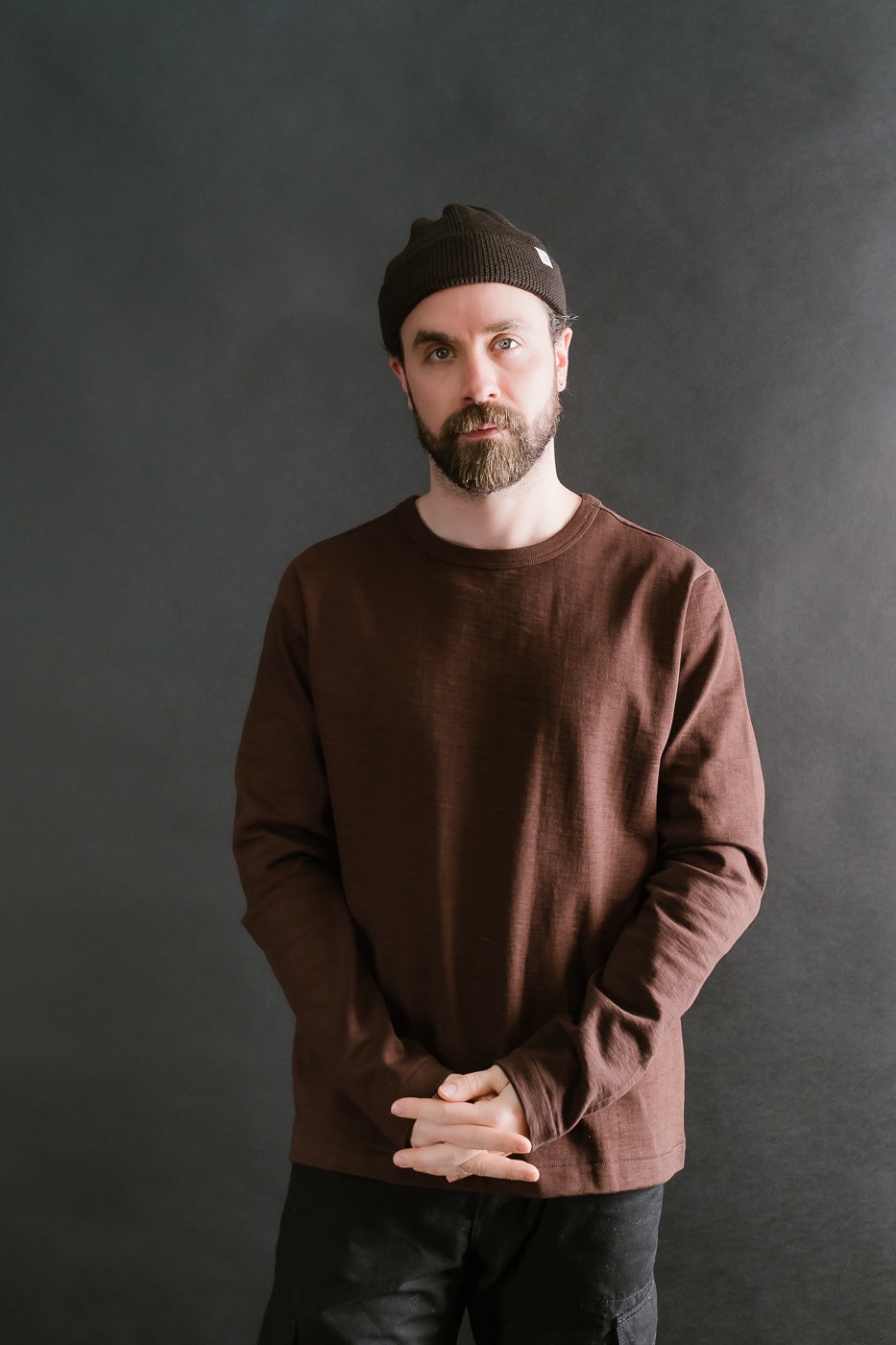 MWBN05.19 - Ribbed Structure Watch Cap Merino Wool - Coffee | Dant