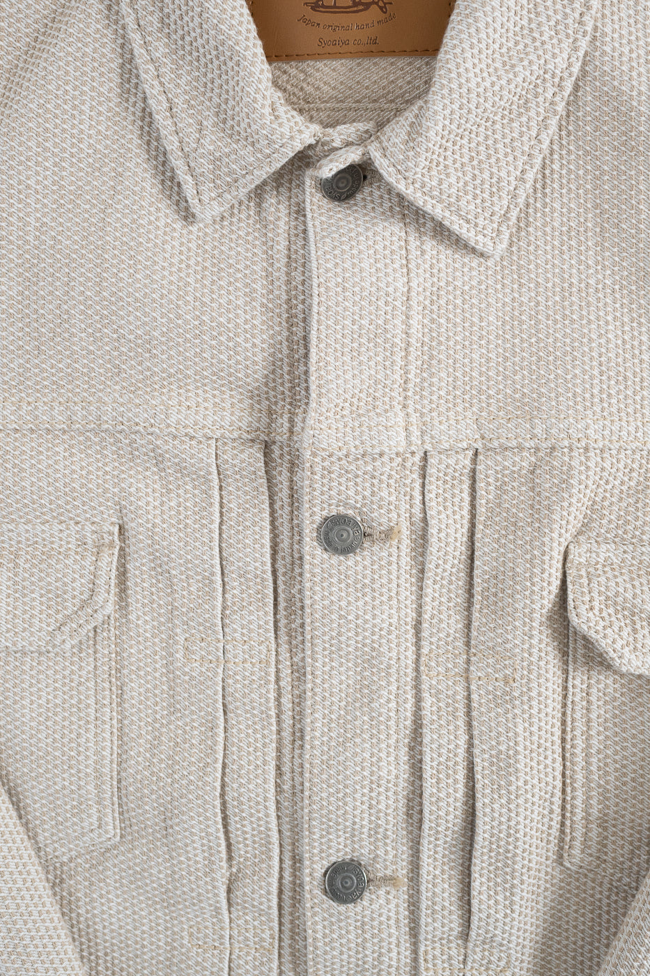 6220-IV - Sashiko Type II Jacket - Ivory x Beige | Dant
