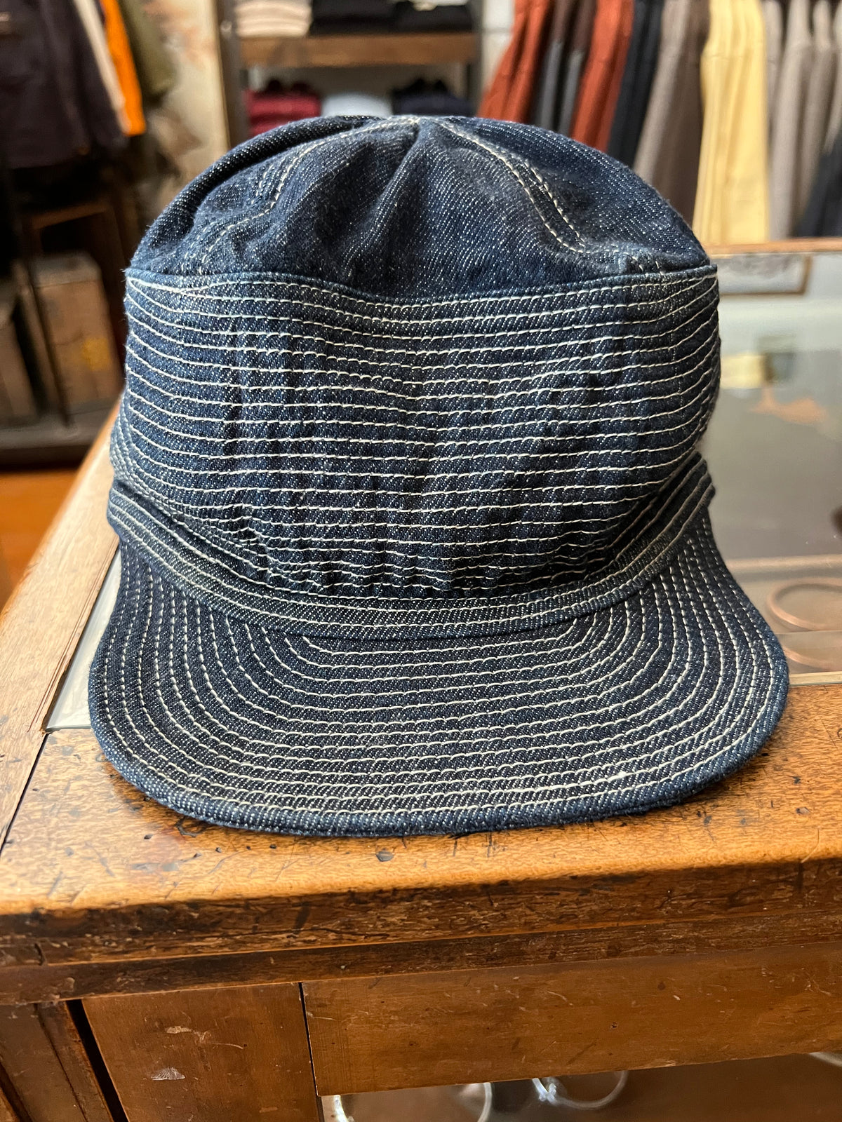 Gently Used Kapital Denim Work Cap - Indigo | Dant